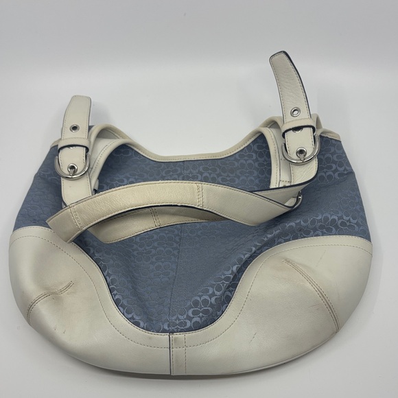 Coach | Bags | Coach White And Gray Hobo Bag | Poshmark